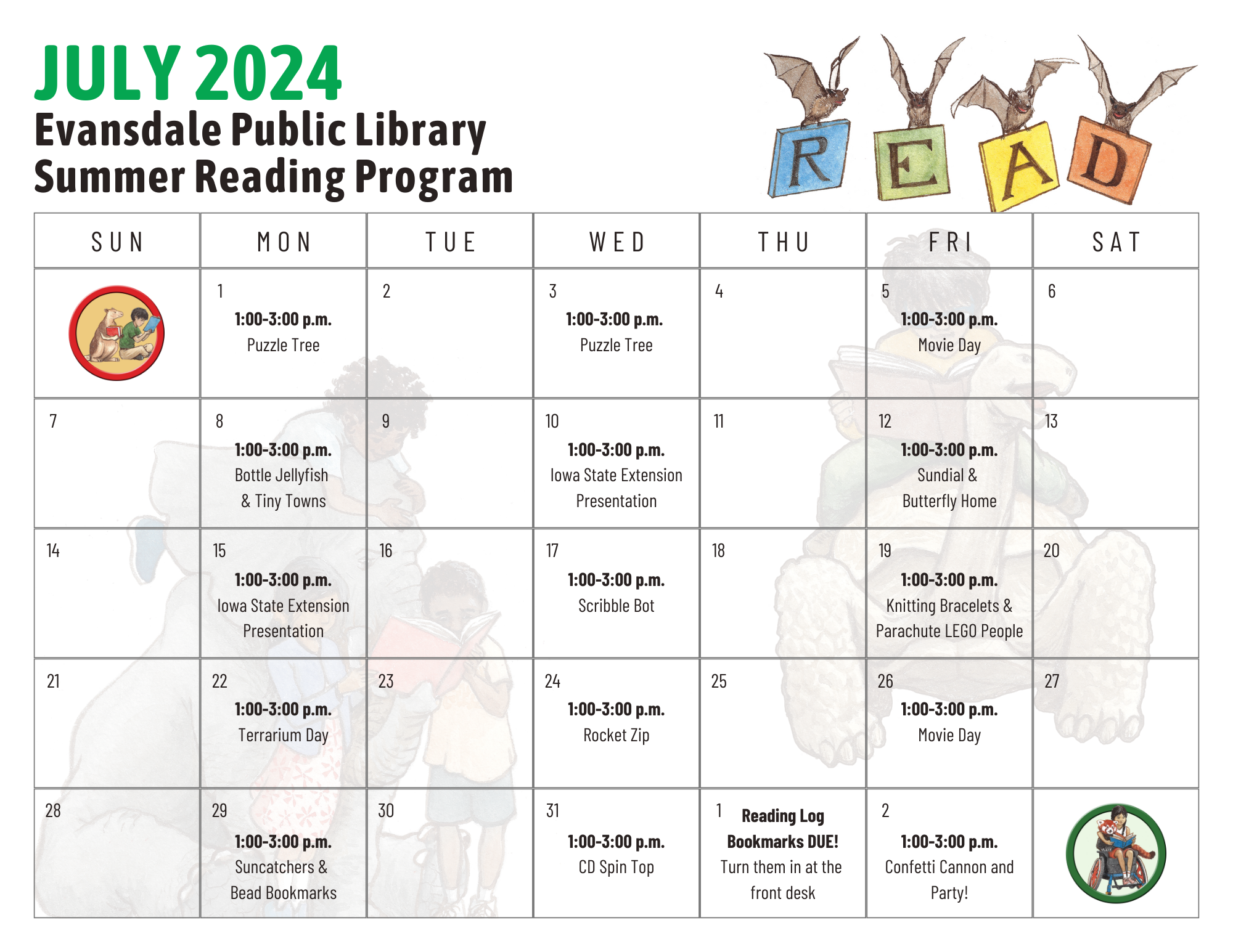 Summer Reading Program :: Evansdale Public Library